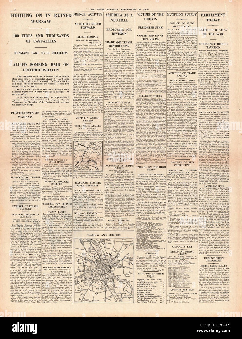 Churchill 1939 newspaper hi-res stock photography and images - Alamy