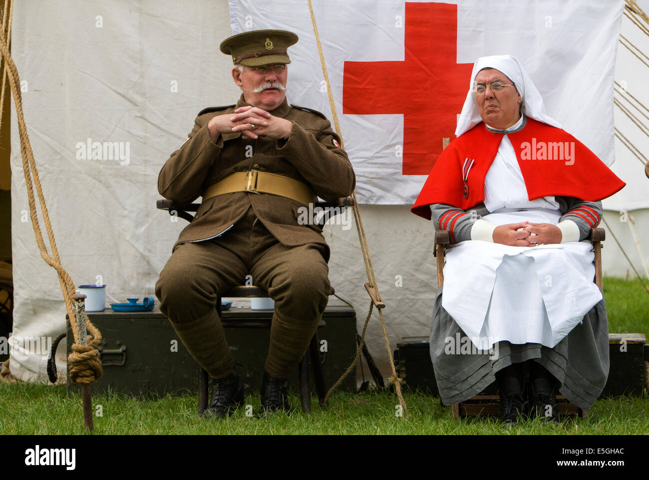 RAMC (Royal Army Medical Corps) Officer & Nursing Sister of the QAINS ...
