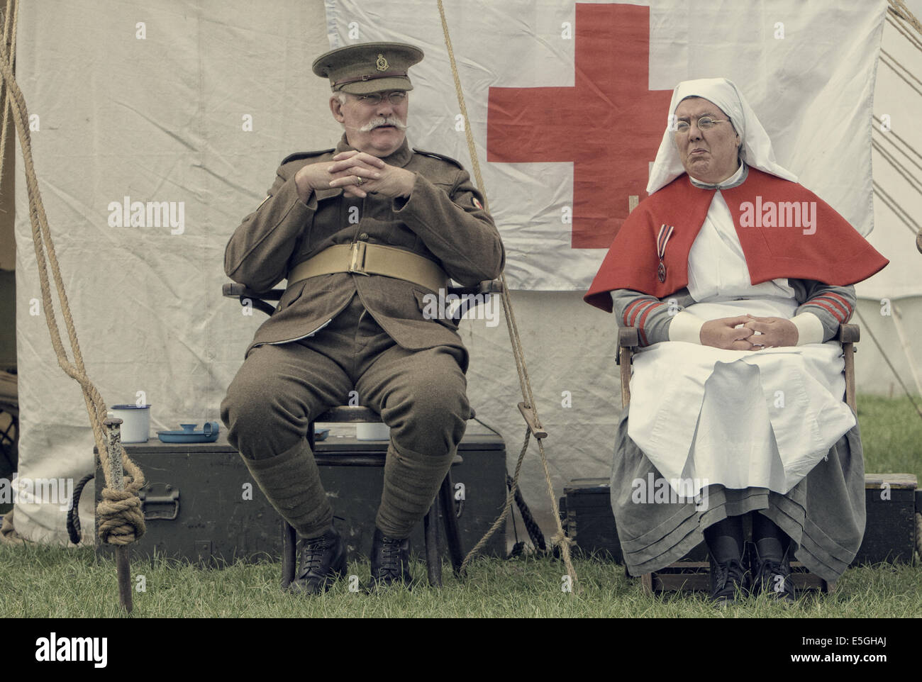 RAMC (Royal Army Medical Corps) Officer & Nursing Sister of the QAINS ...