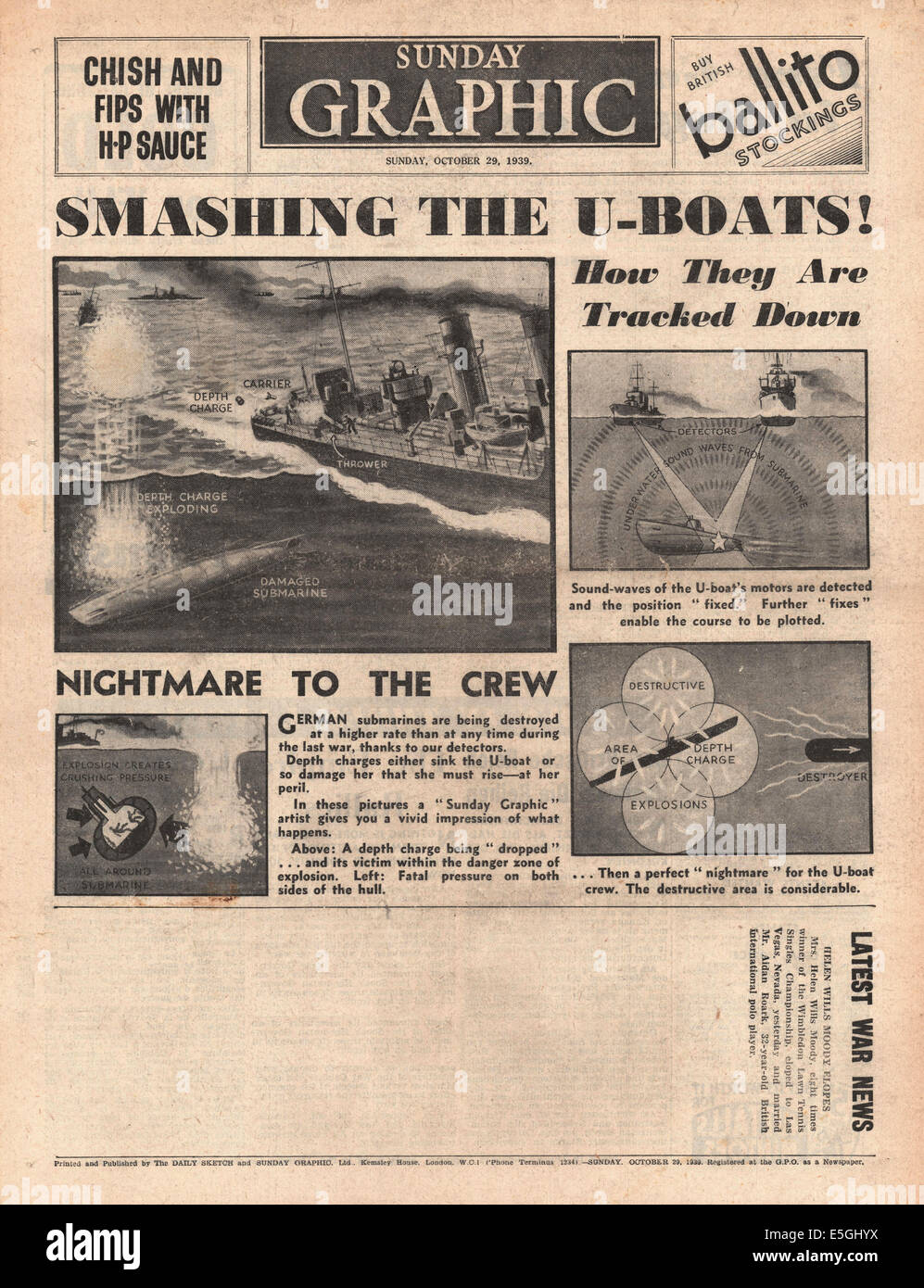 1939 world war two world war 2 newspaper headline hi-res stock ...