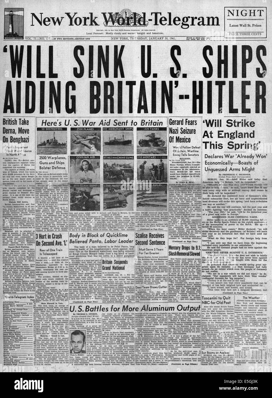 1940 world war two world war 2 newspaper headline hi-res stock ...