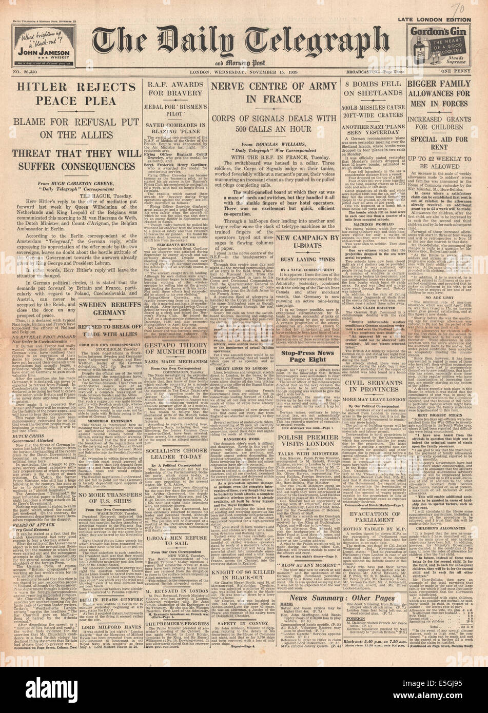 The Daily Telegraph 1939 Stock Photos & The Daily Telegraph 1939 Stock ...
