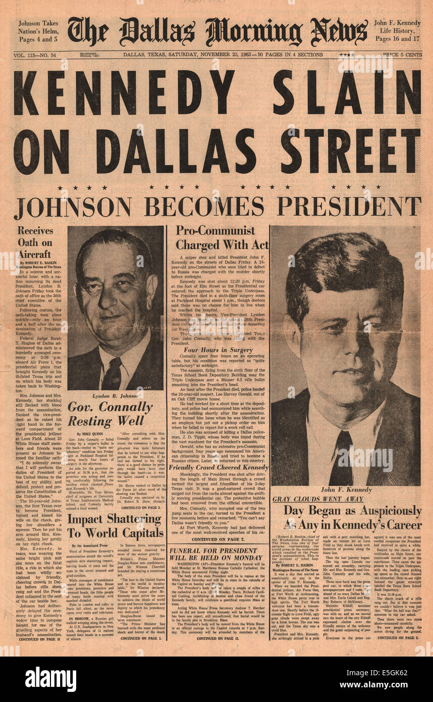Kennedy Dallas 1963 High Resolution Stock Photography and Images - Alamy