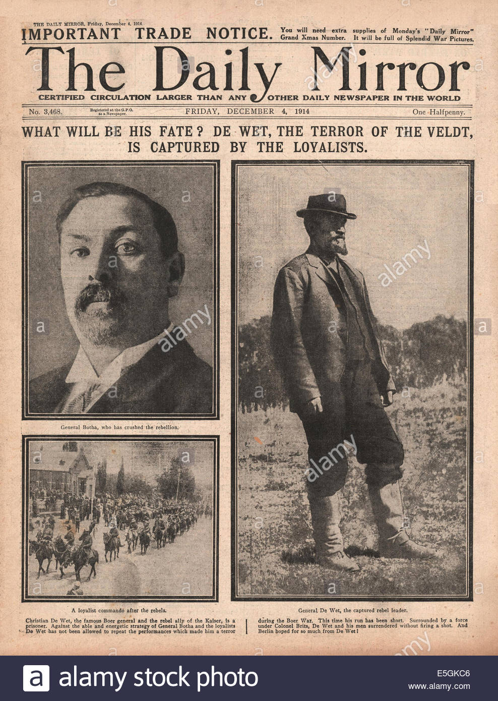 Christiaan De Wet Stock Photos & Christiaan De Wet Stock Images - Alamy
