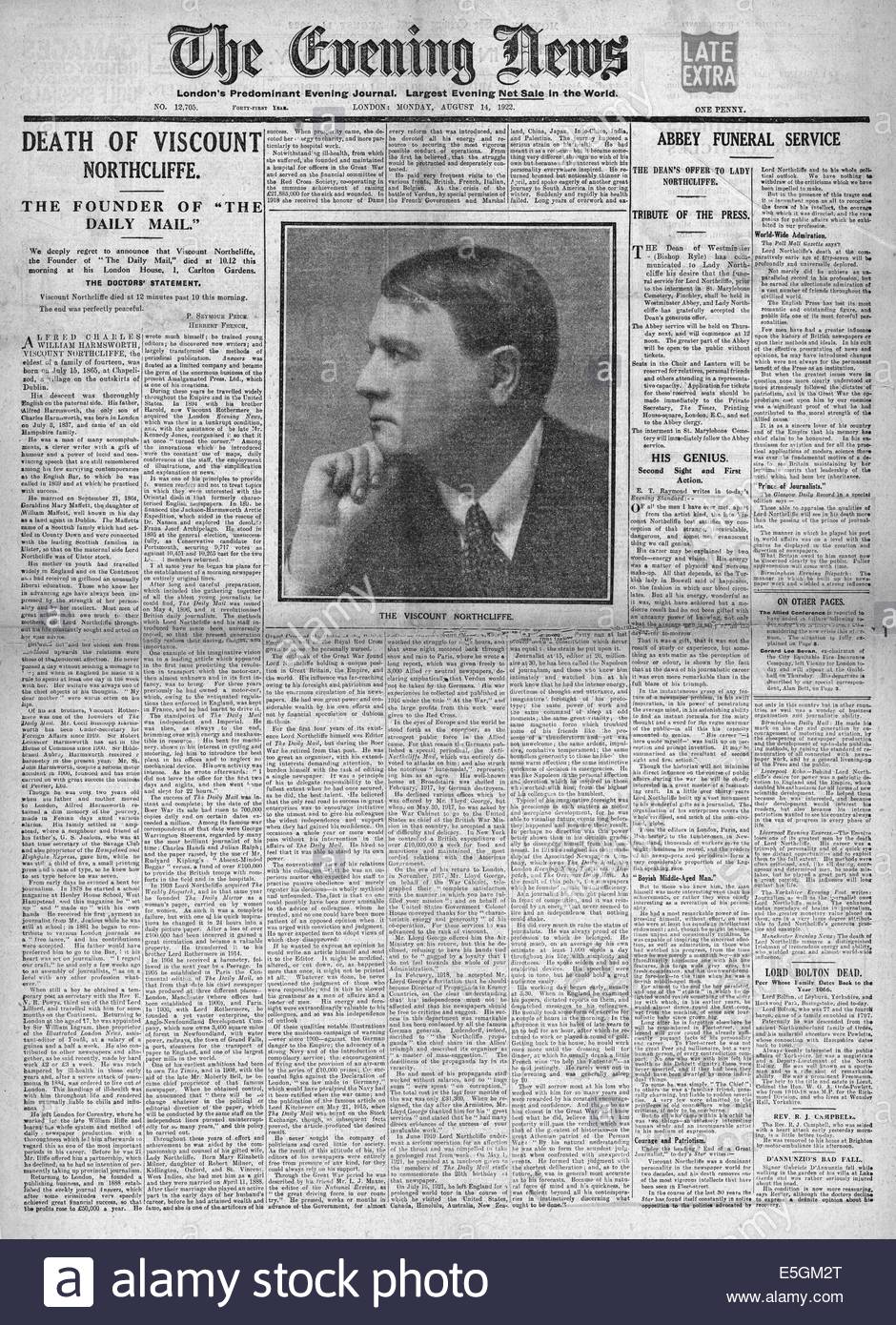 The London Times Newspaper Front Page Stock Photos & The London Times ...