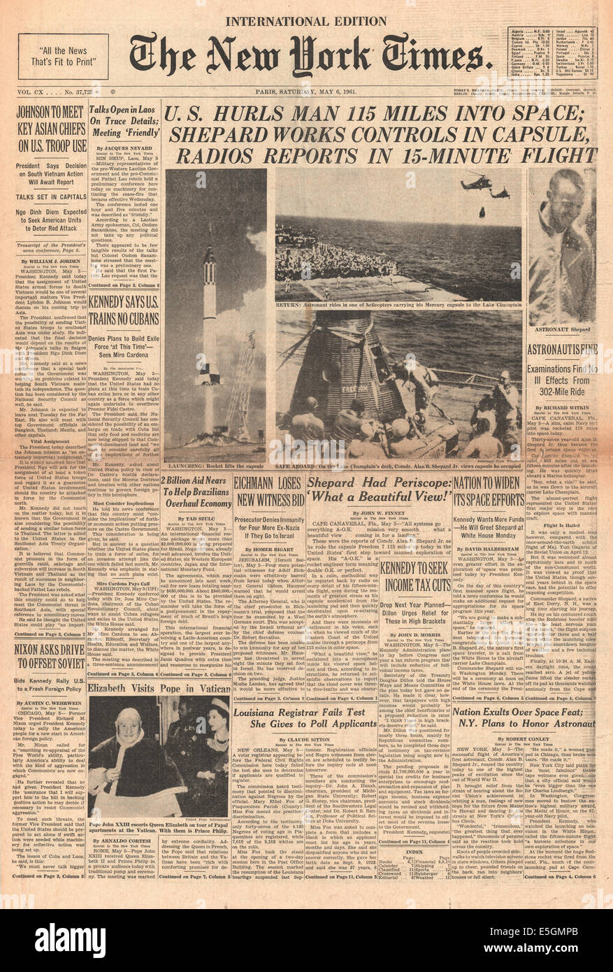 American newspaper 1961 hi-res stock photography and images - Alamy