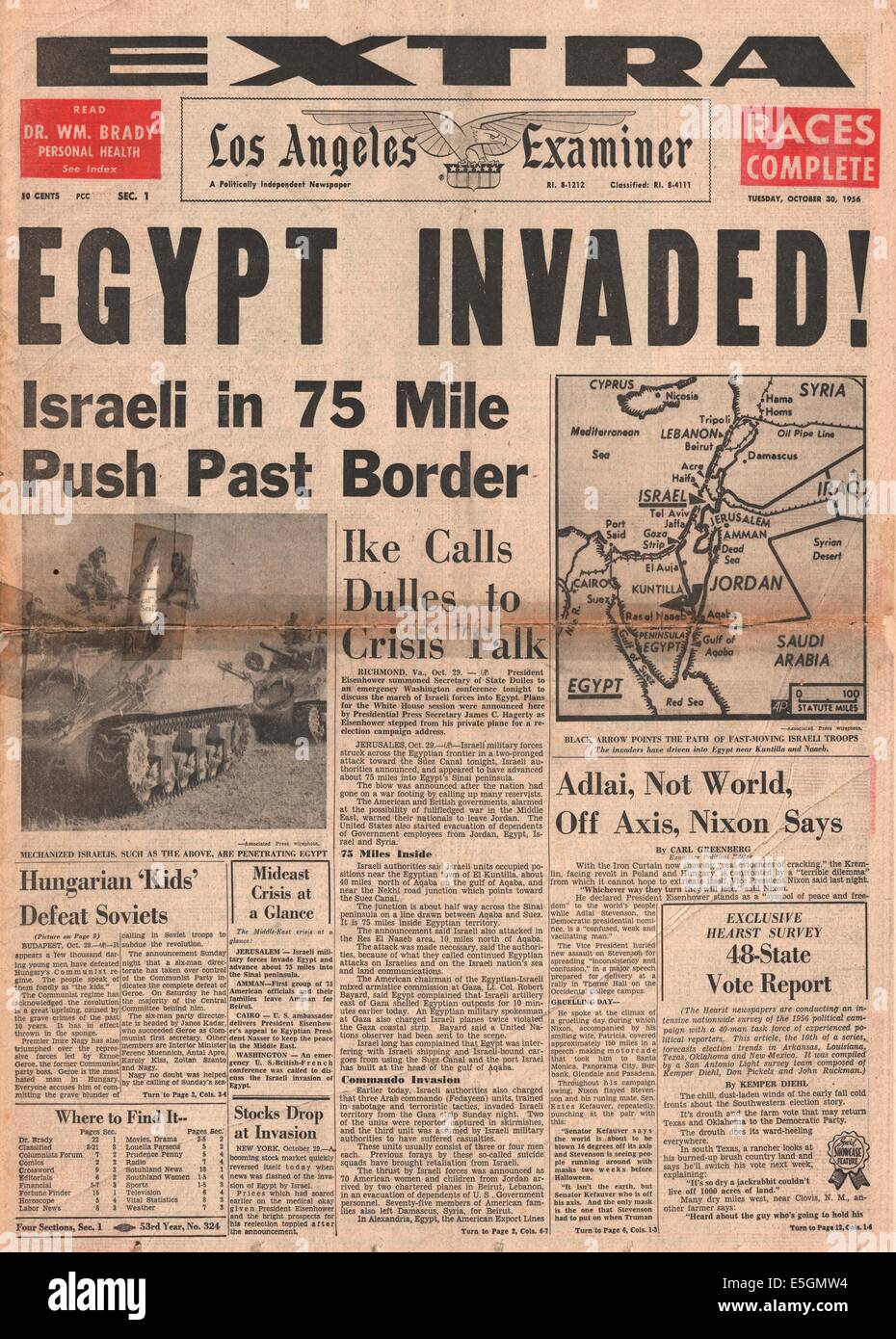 Suez crisis newspaper hi-res stock photography and images - Alamy