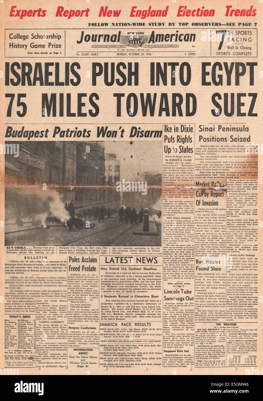Suez crisis newspaper hi-res stock photography and images - Alamy
