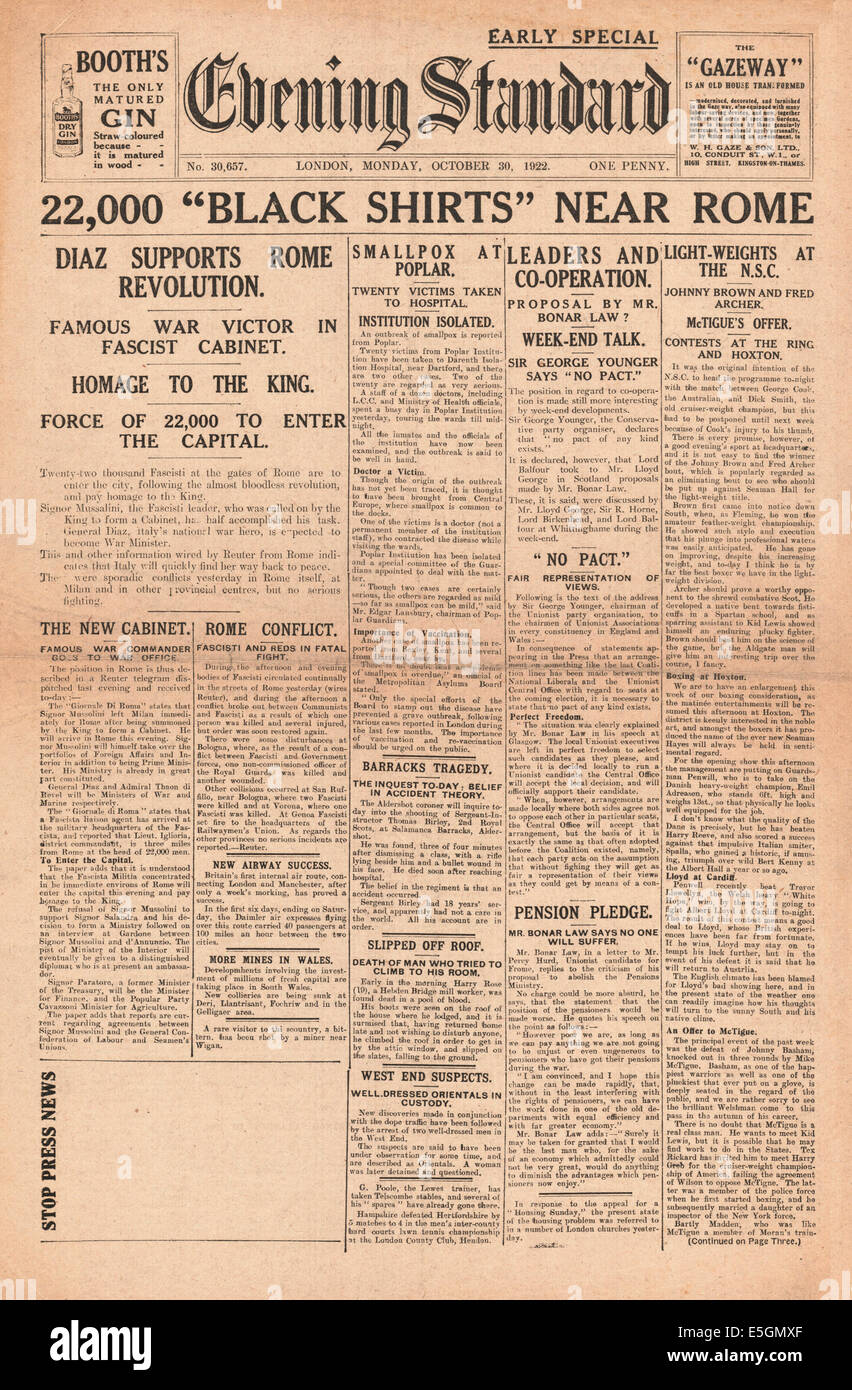 Black shirts mussolini hi-res stock photography and images - Alamy