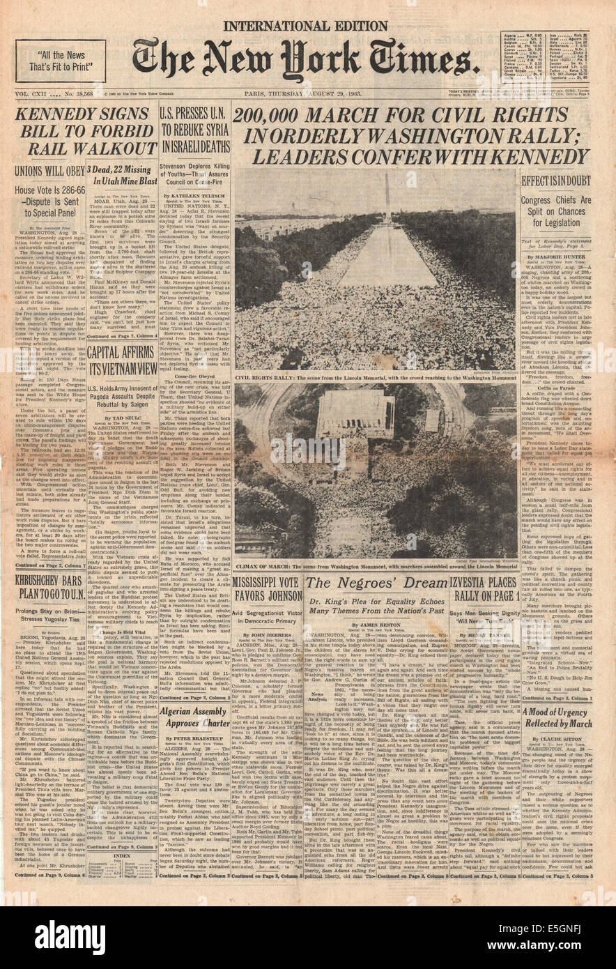 Martin luther king alabama 1963 hi-res stock photography and images - Alamy