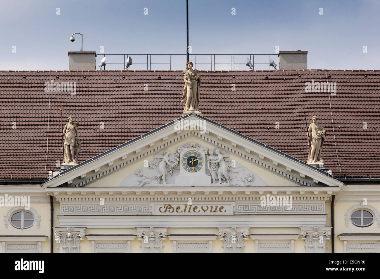 Germany, Berlin, Entrance to Bellevue Palace, the Office of the German ...