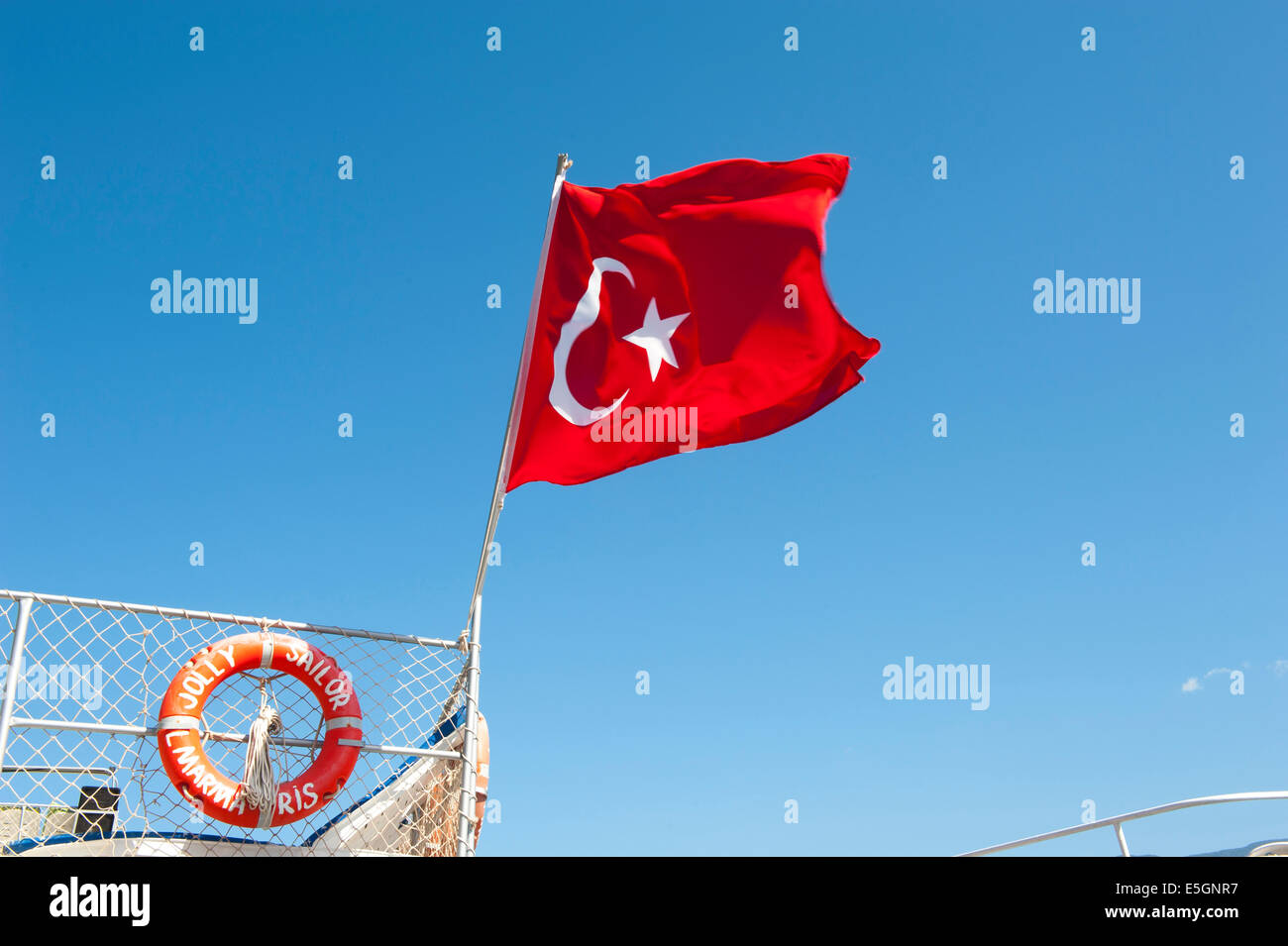 Marmaris flag hi-res stock photography and images - Alamy