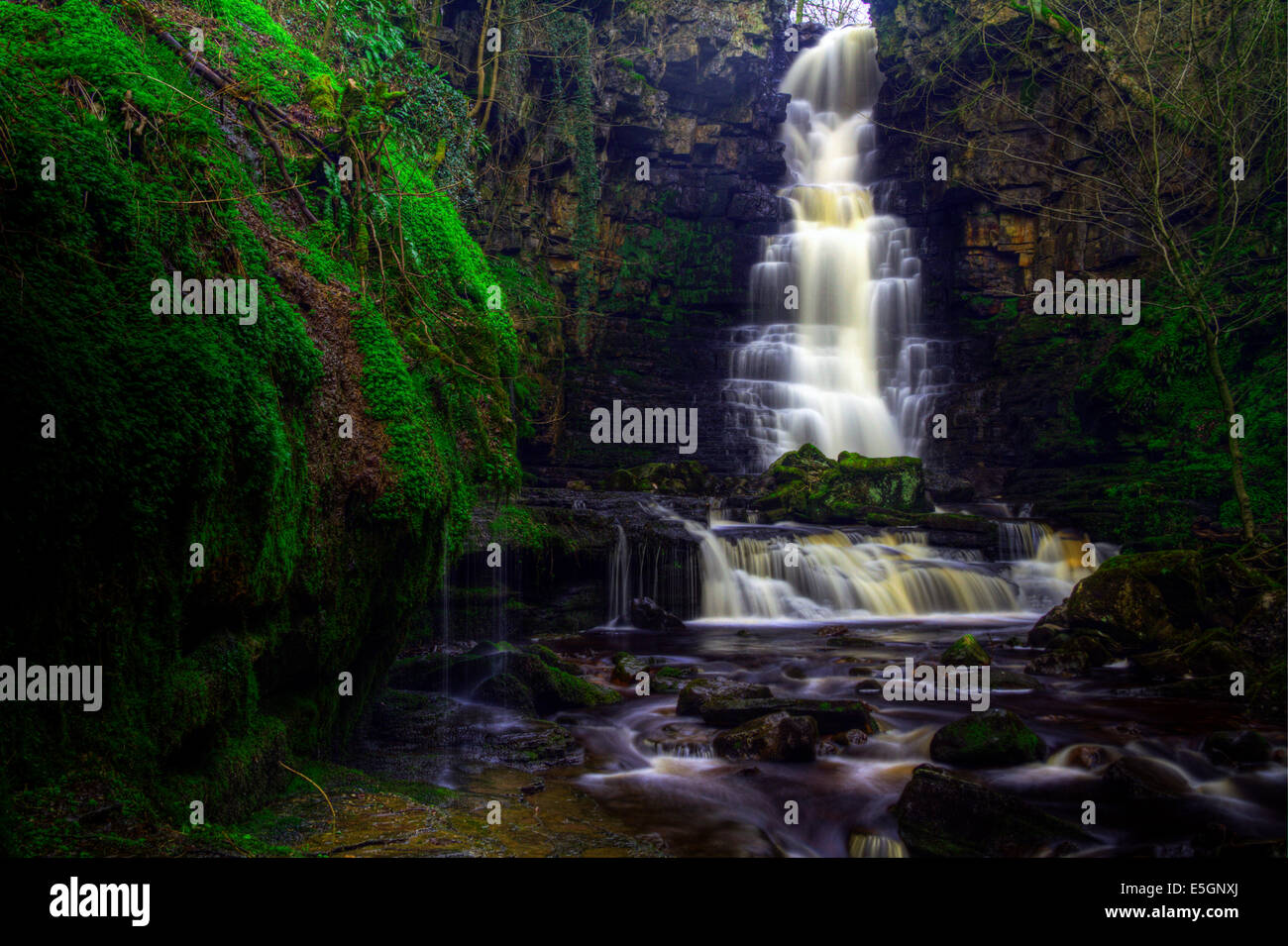 Mill Gill Force Waterfall in Yorkshire Stock Photo - Alamy
