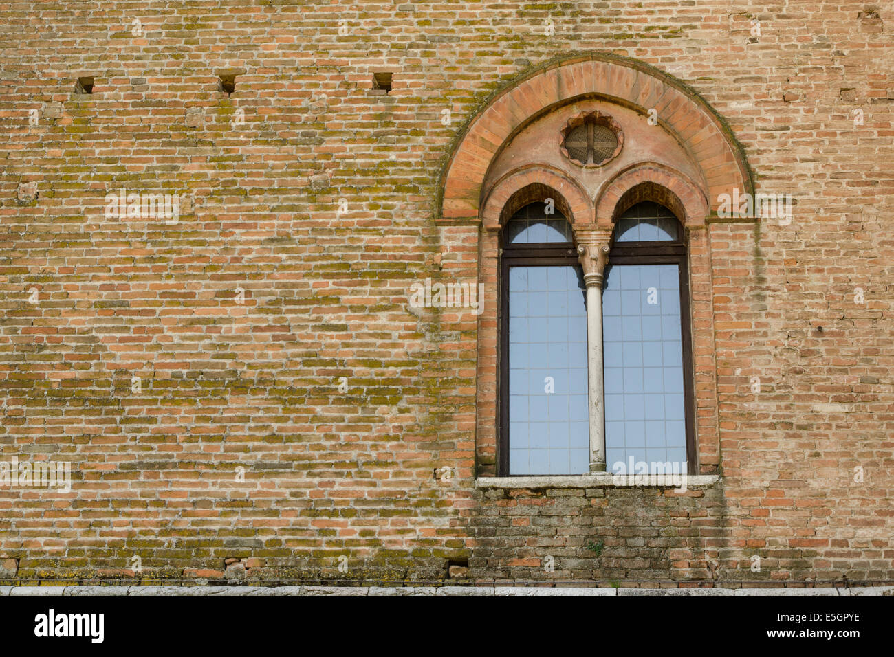 ancient castle window, Italy Stock Photo - Alamy