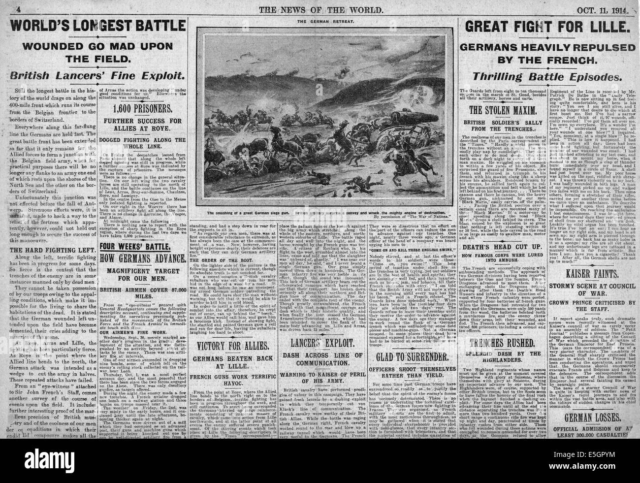 Britain war newspaper headline from hi-res stock photography and images ...