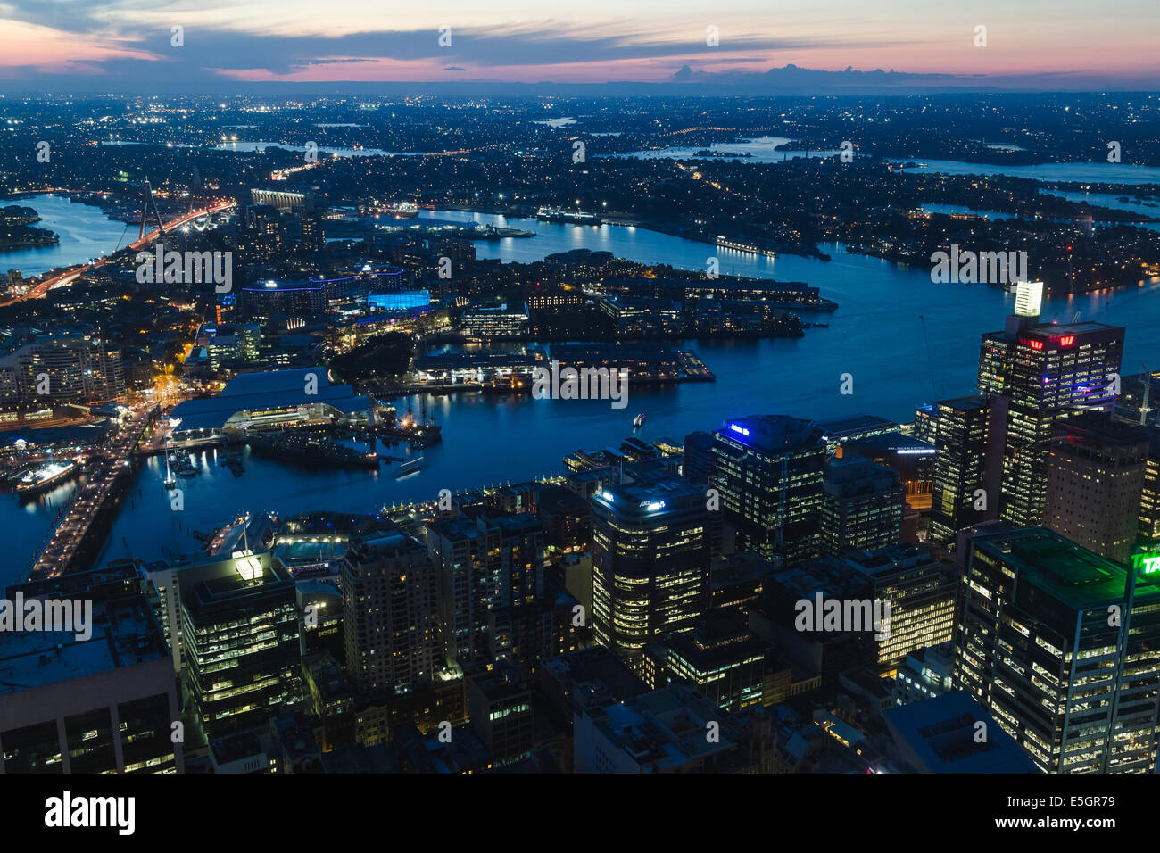 Sydney at night Stock Photo - Alamy