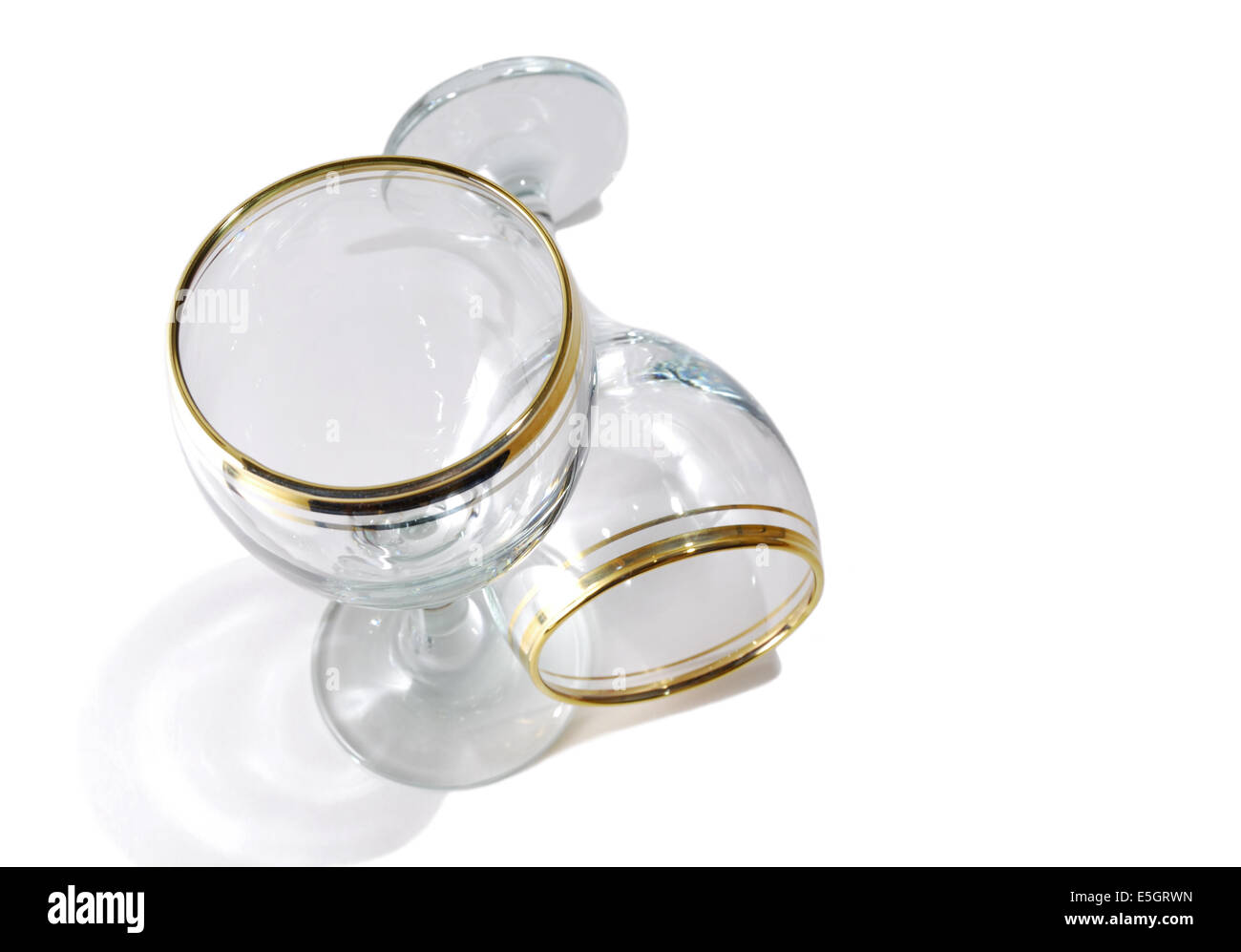 Isolated two glasses on a white background Stock Photo - Alamy