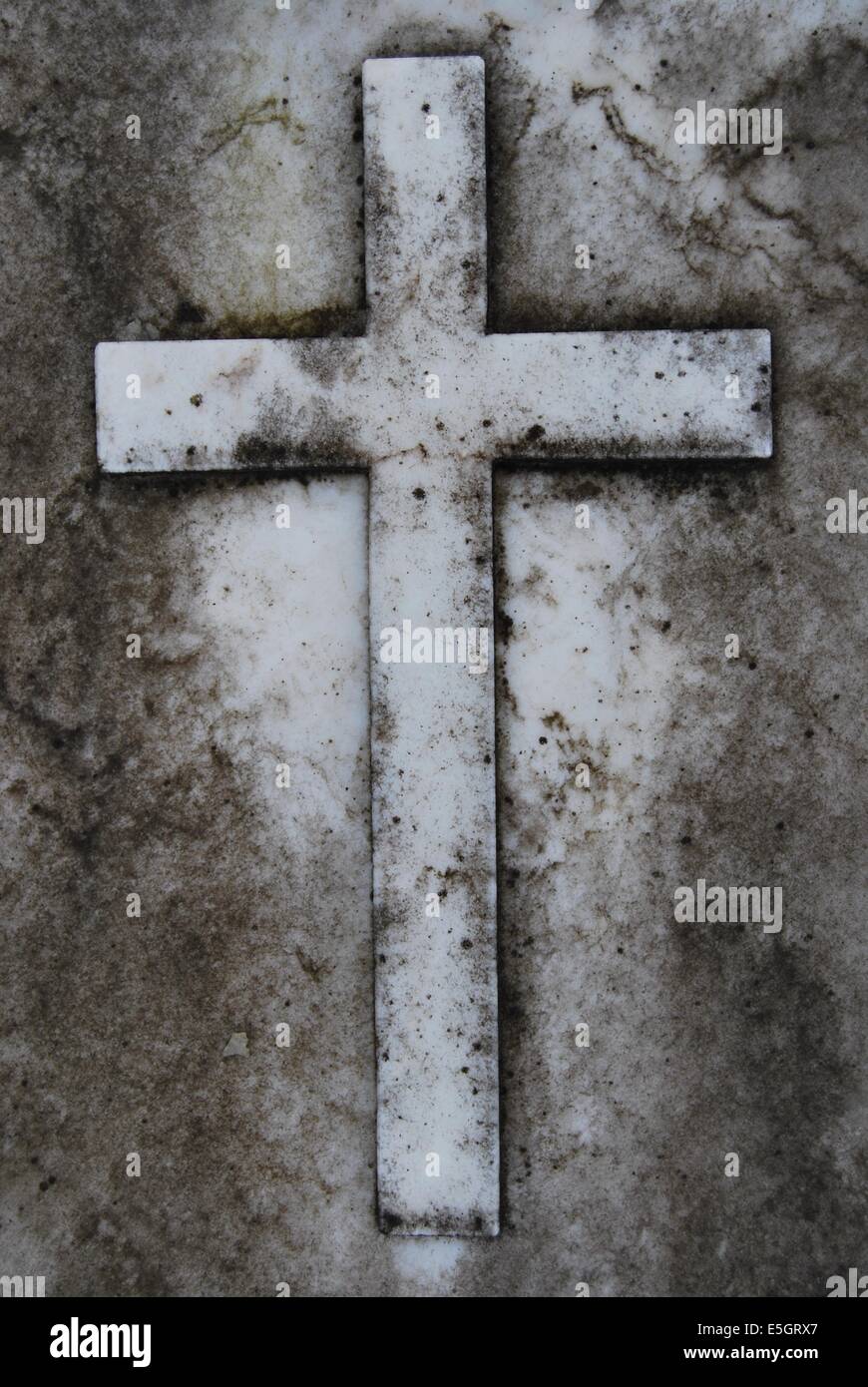 Very old Rusted Cross made of stone Stock Photo - Alamy