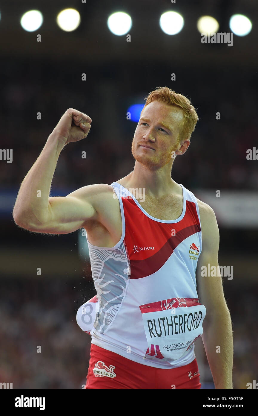 Glasgow, Scotland, UK. 30th July, 2014. Greg Rutherford of England give ...