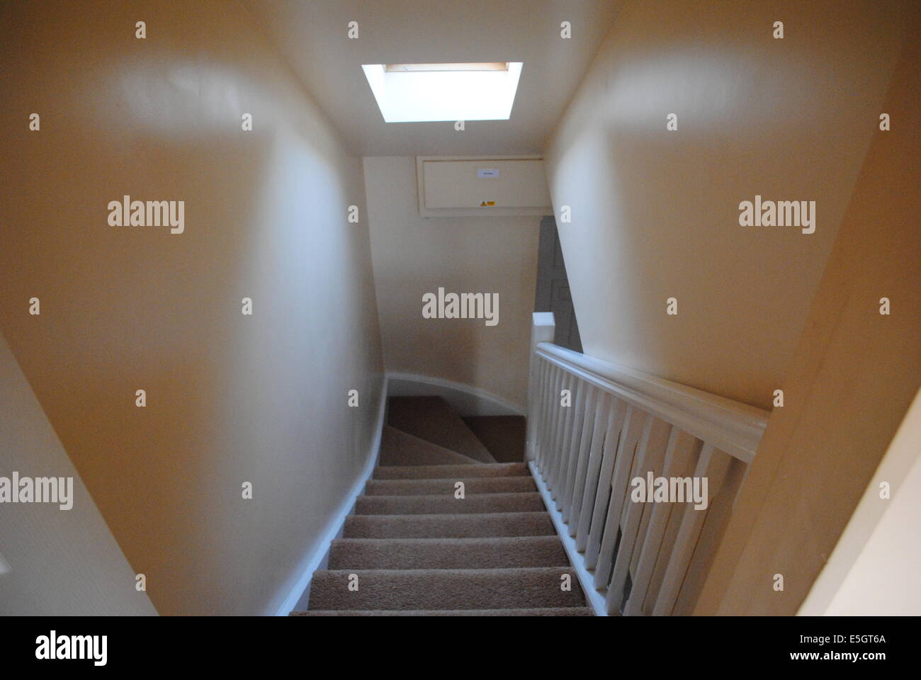 Down stairs inside Stock Photo - Alamy