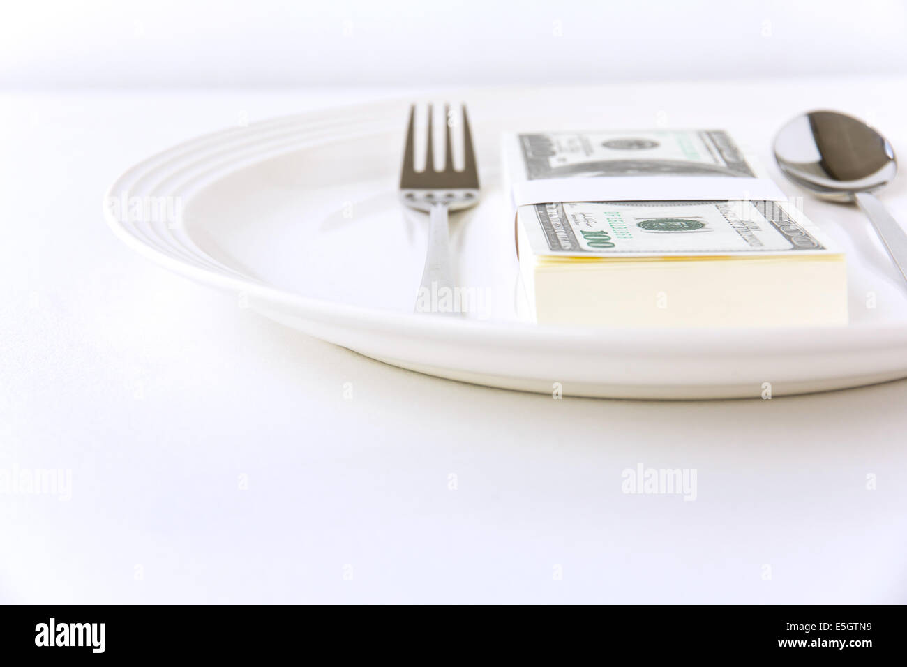 Concept image of food money Stock Photo - Alamy