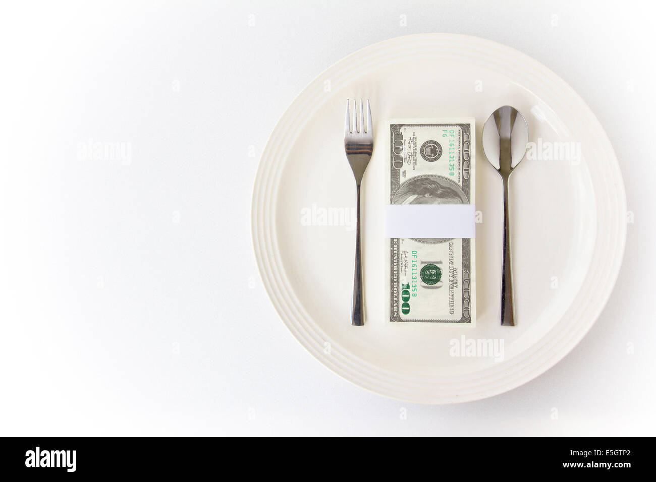 Concept image of food money Stock Photo - Alamy