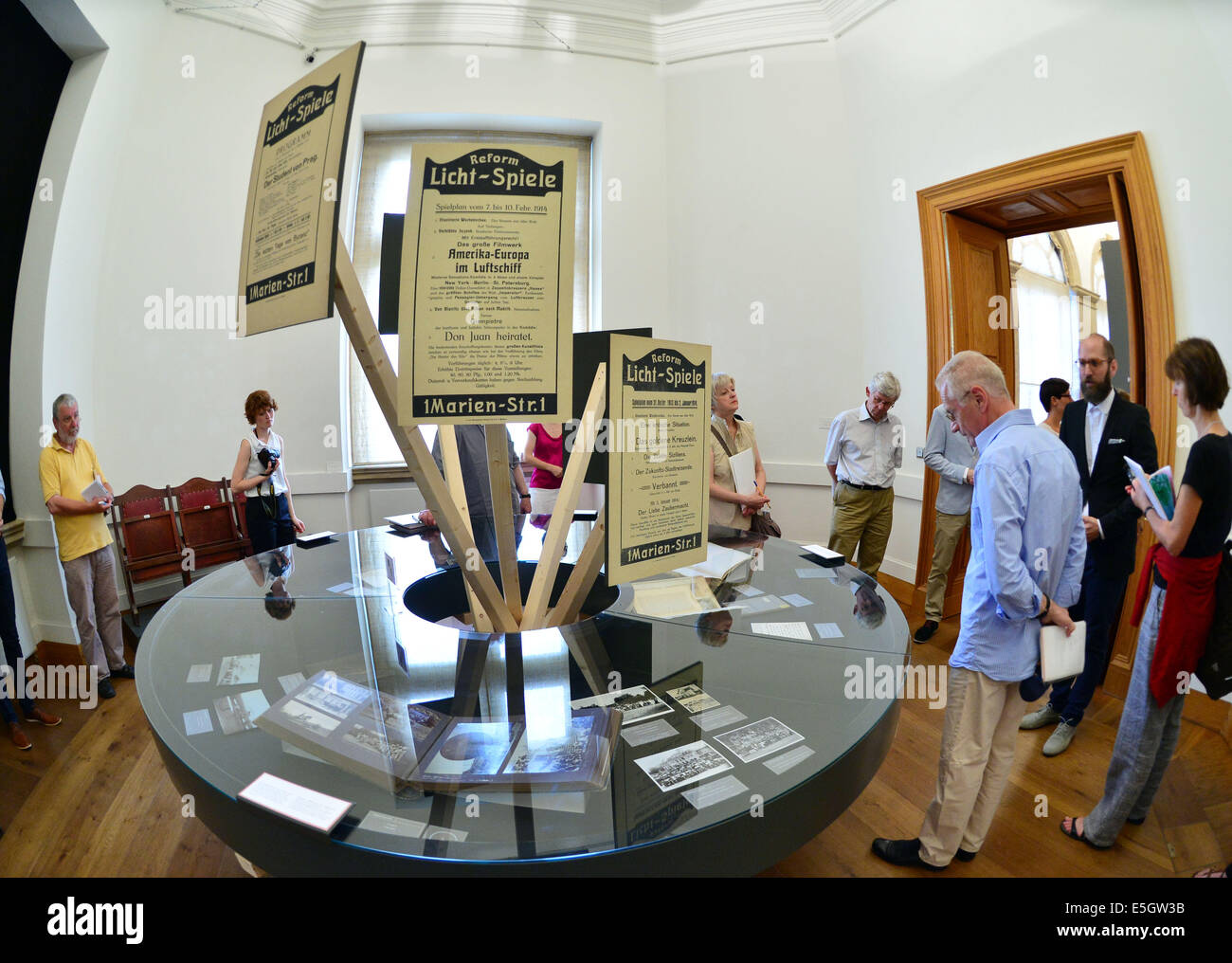 Visitors look at the annual exhibition of the Weimar Classical ...