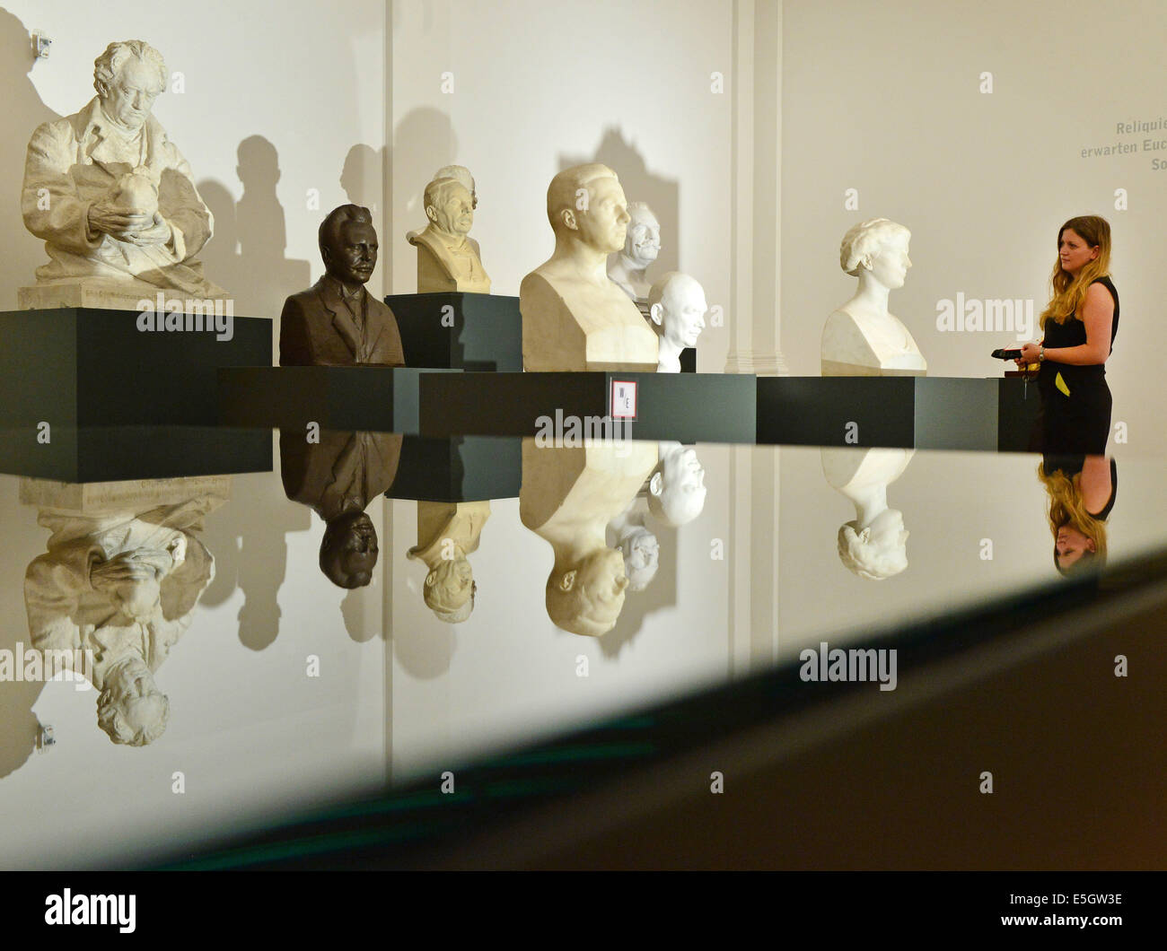 Busts are on display in the annual exhibition of the Weimar Classical ...