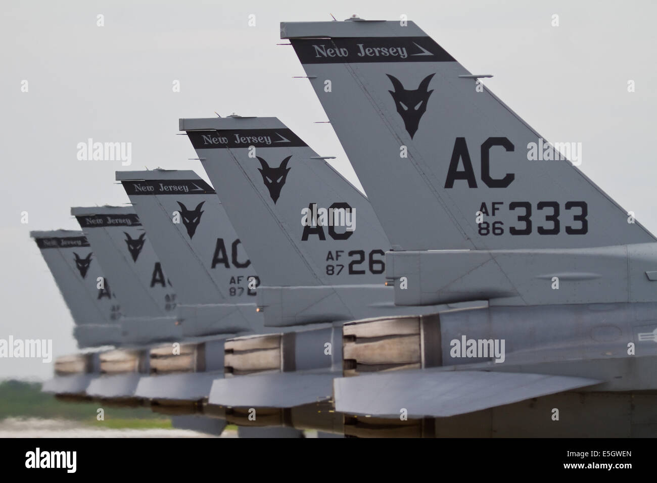 U.S. Air Force F-16 Fighting Falcon aircraft assigned to the 177th ...