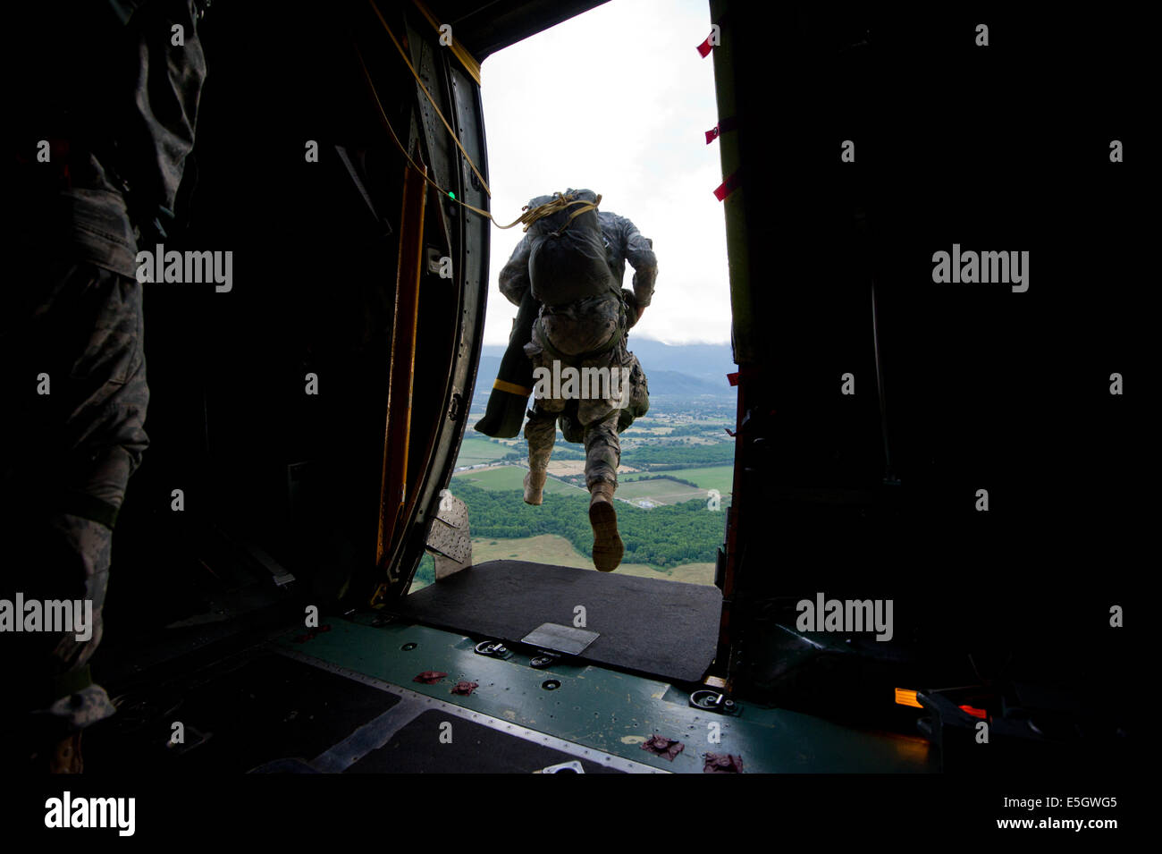 A U.S. Army paratrooper with the 2nd Battalion, 505th Parachute ...