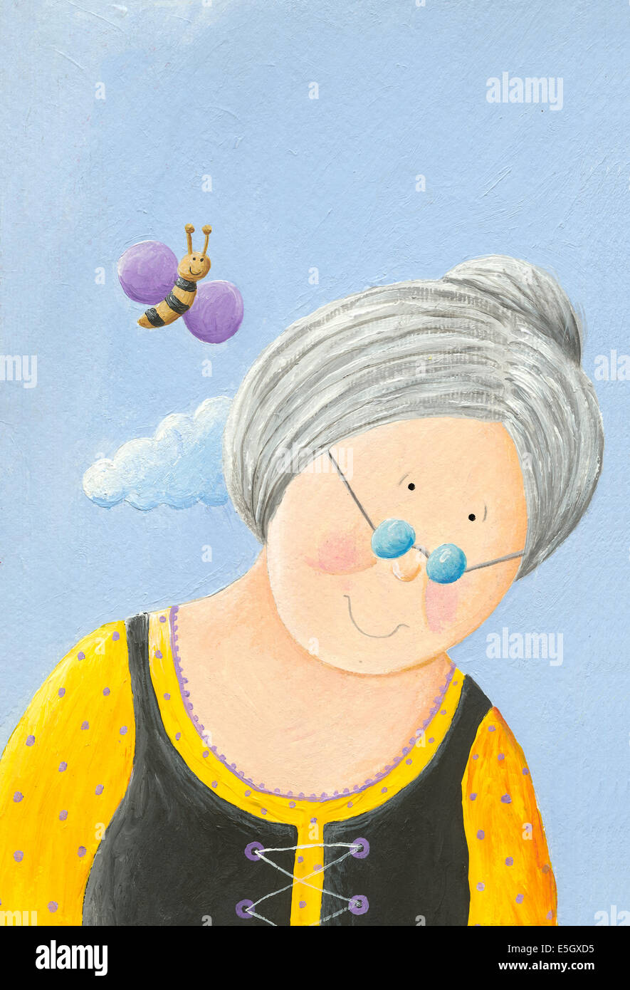 Face friendly granny hi-res stock photography and images - Alamy