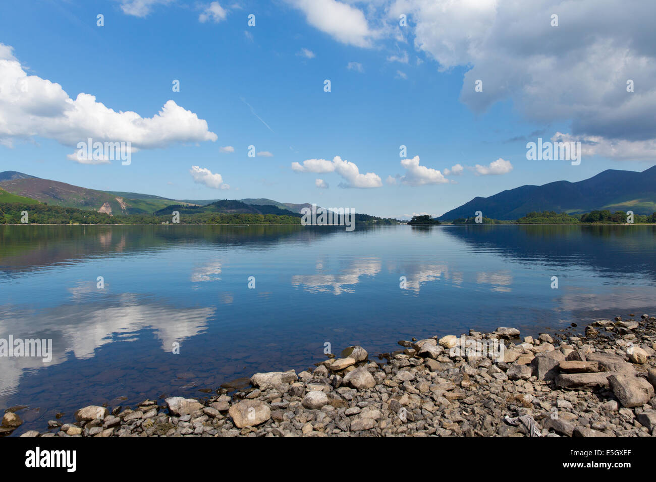 Derwent Water Lake District National Park Cumbria England uk south of ...