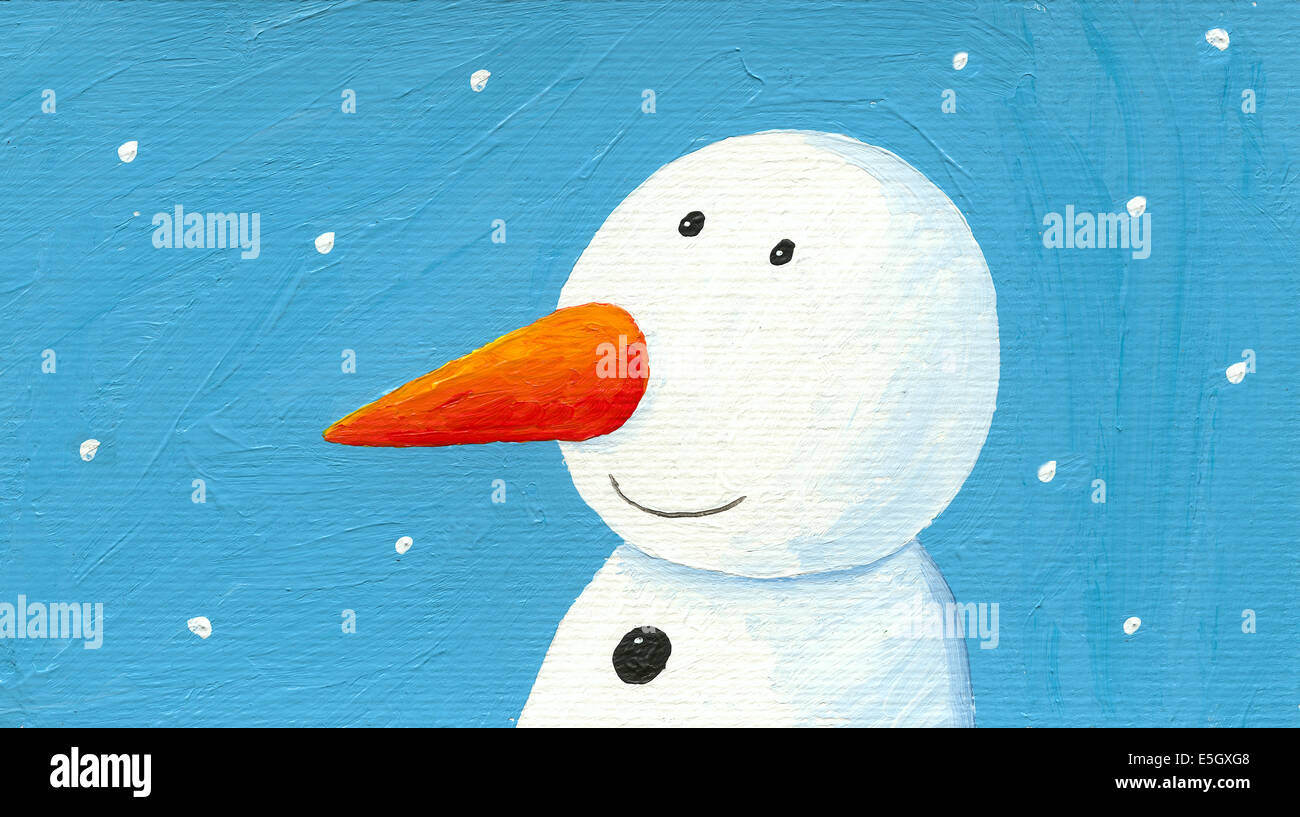 Seasonal snowman artwork hi-res stock photography and images - Alamy