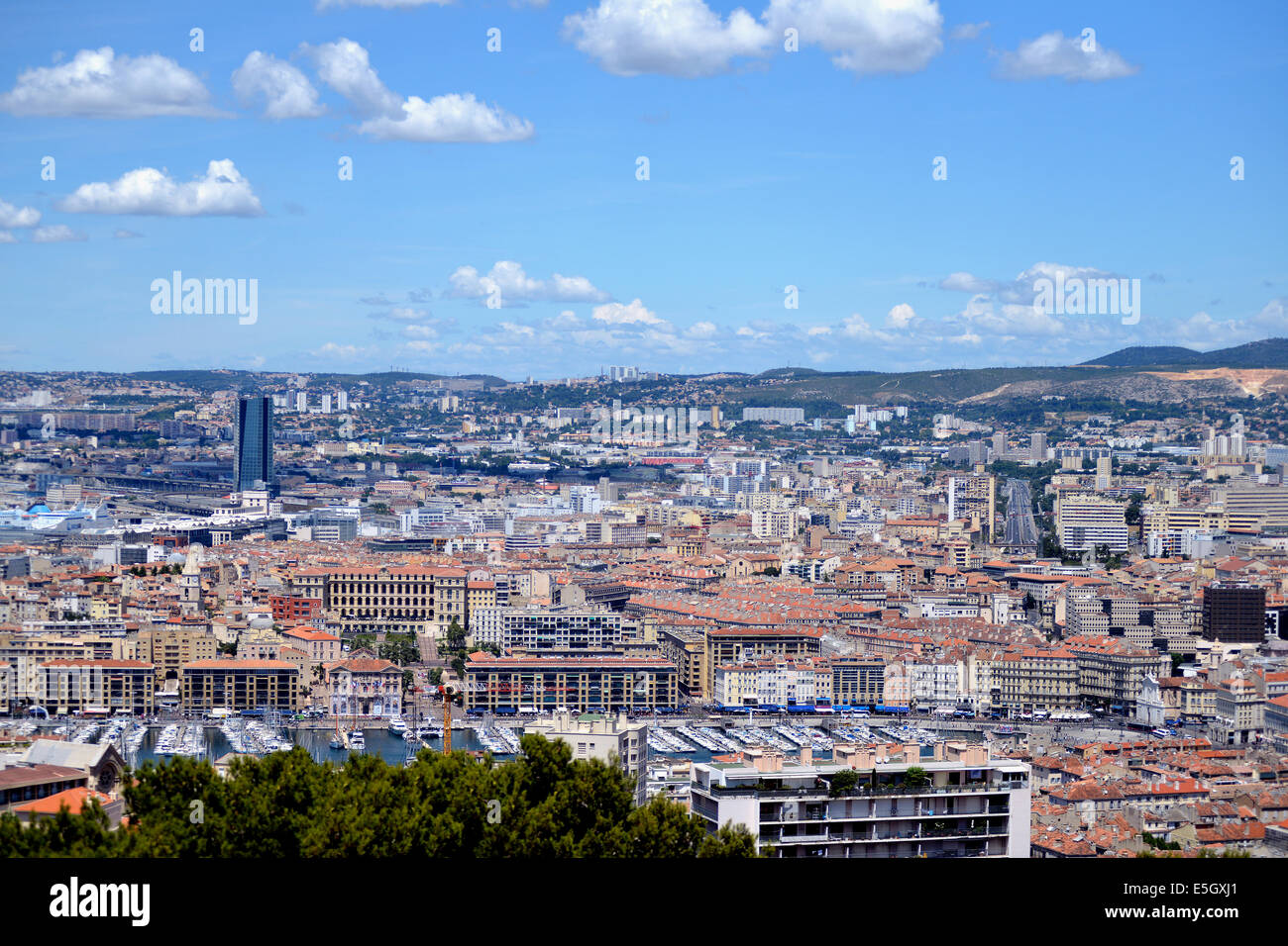 aerial view of Marseille city Bouches-du-Rhone France Stock Photo - Alamy