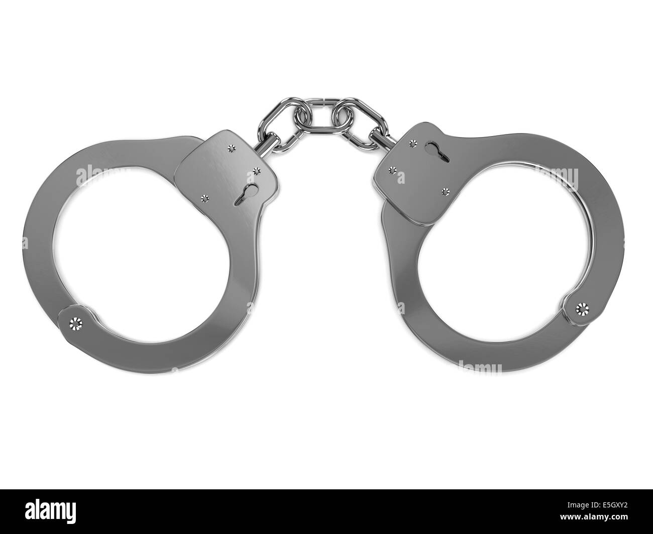 3d render of a pair of handcuffs Stock Photo - Alamy
