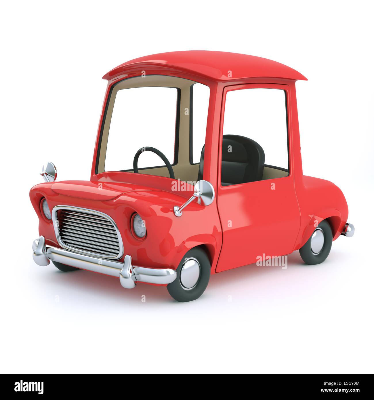 3d render of a cartoon car with red paint job Stock Photo - Alamy