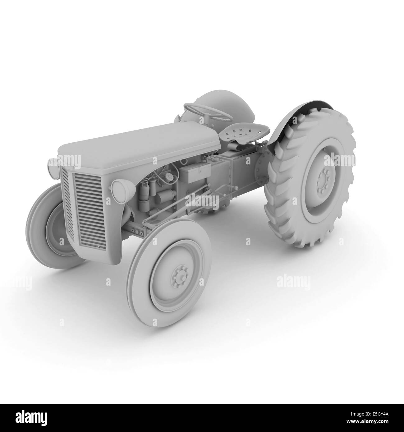3d render of an old tractor Stock Photo - Alamy