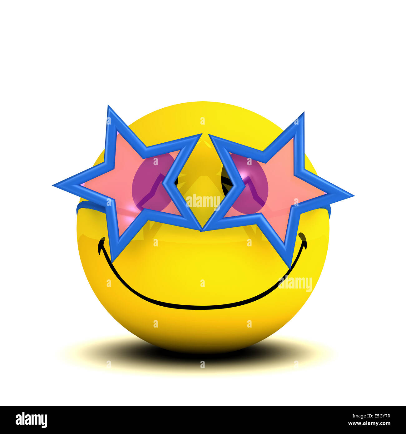 3d render of a smiley wearing funky glasses Stock Photo - Alamy