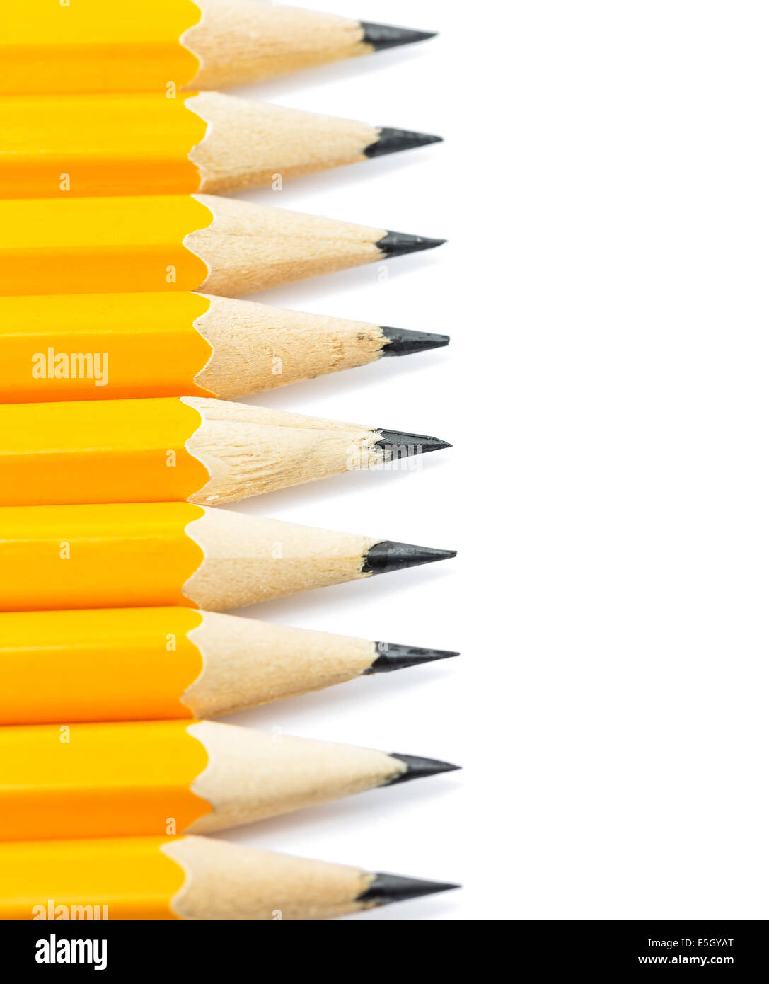 pencils on a white background Stock Photo - Alamy