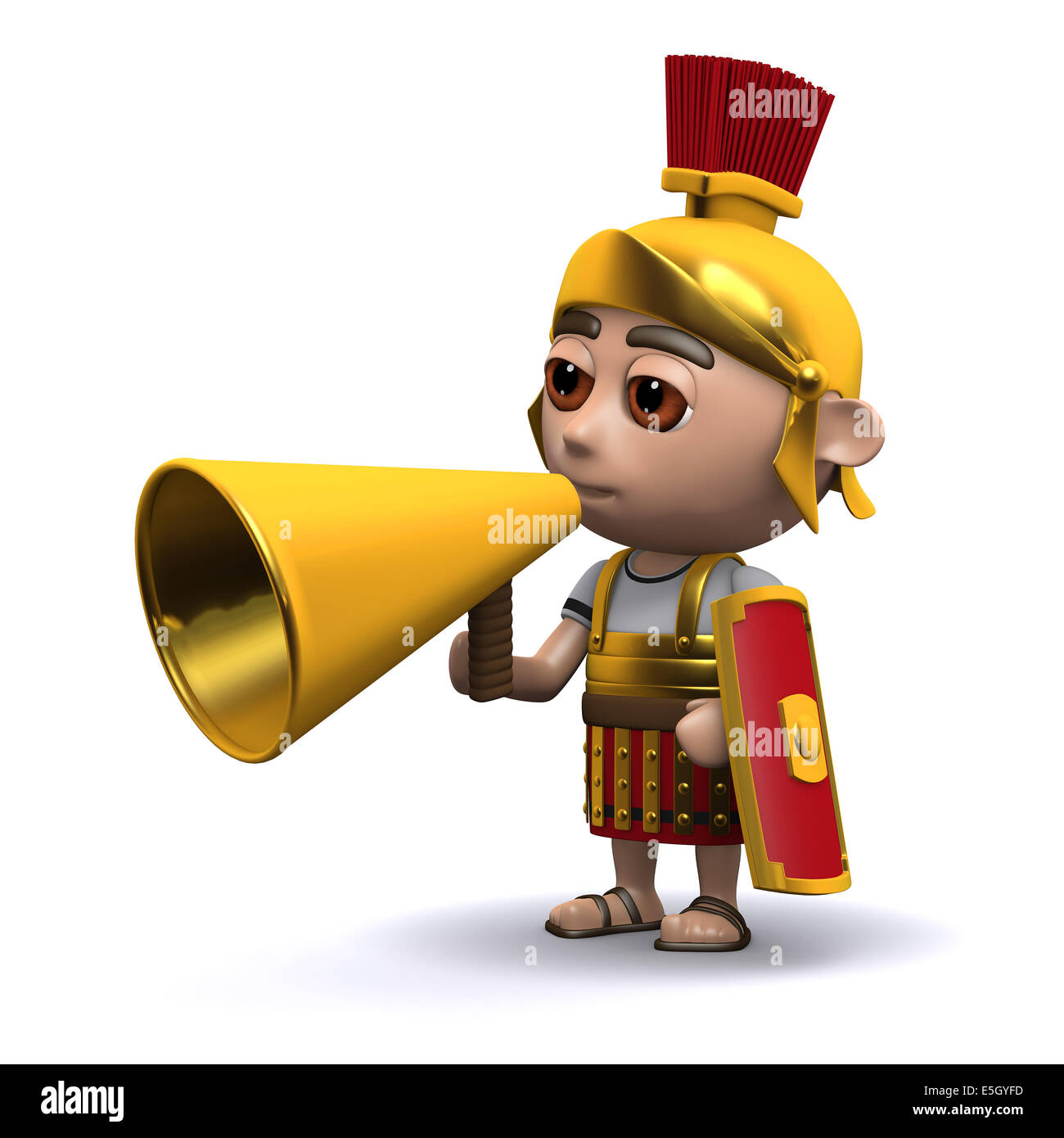 3d render of a Roman soldier using a megaphone Stock Photo - Alamy