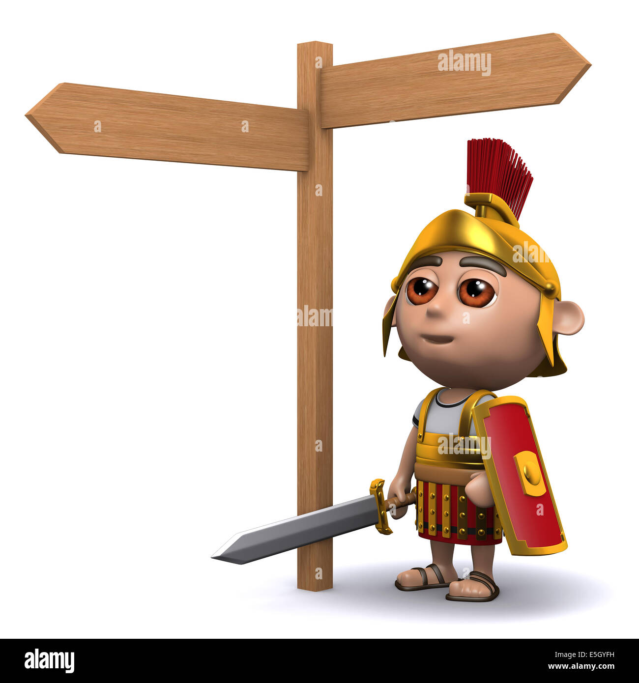 Cartoon illustration roman centurion looking hi-res stock photography ...