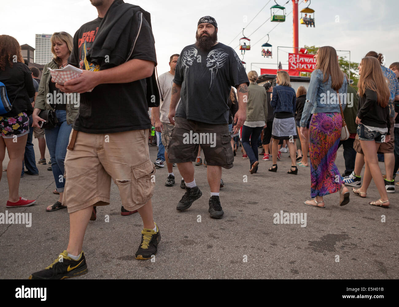 People enjoying Summerfest in Milwaukee, Wisconsin, USA Stock Photo - Alamy