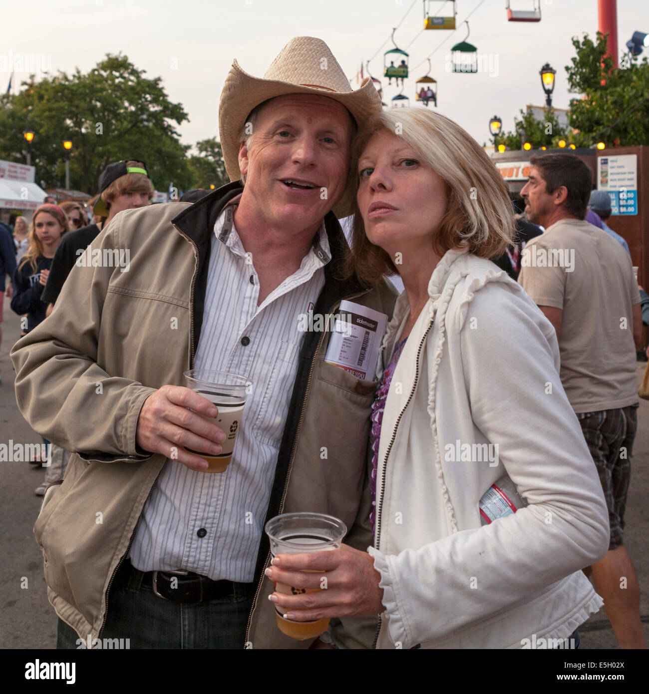 People enjoying Summerfest in Milwaukee, Wisconsin, USA Stock Photo - Alamy