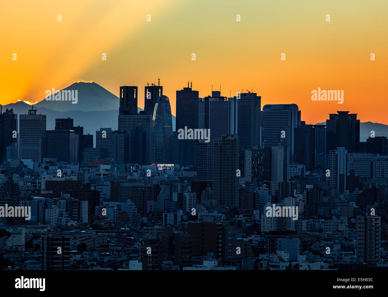 Sunset above the Fujiyama, Tokyo, Japan Stock Photo - Alamy
