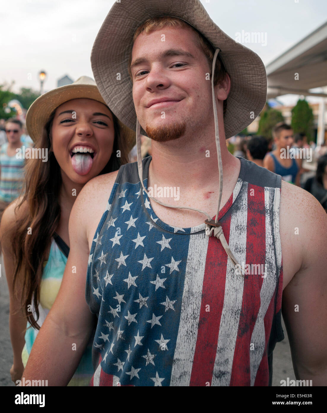 People enjoying Summerfest in Milwaukee, Wisconsin, USA Stock Photo - Alamy