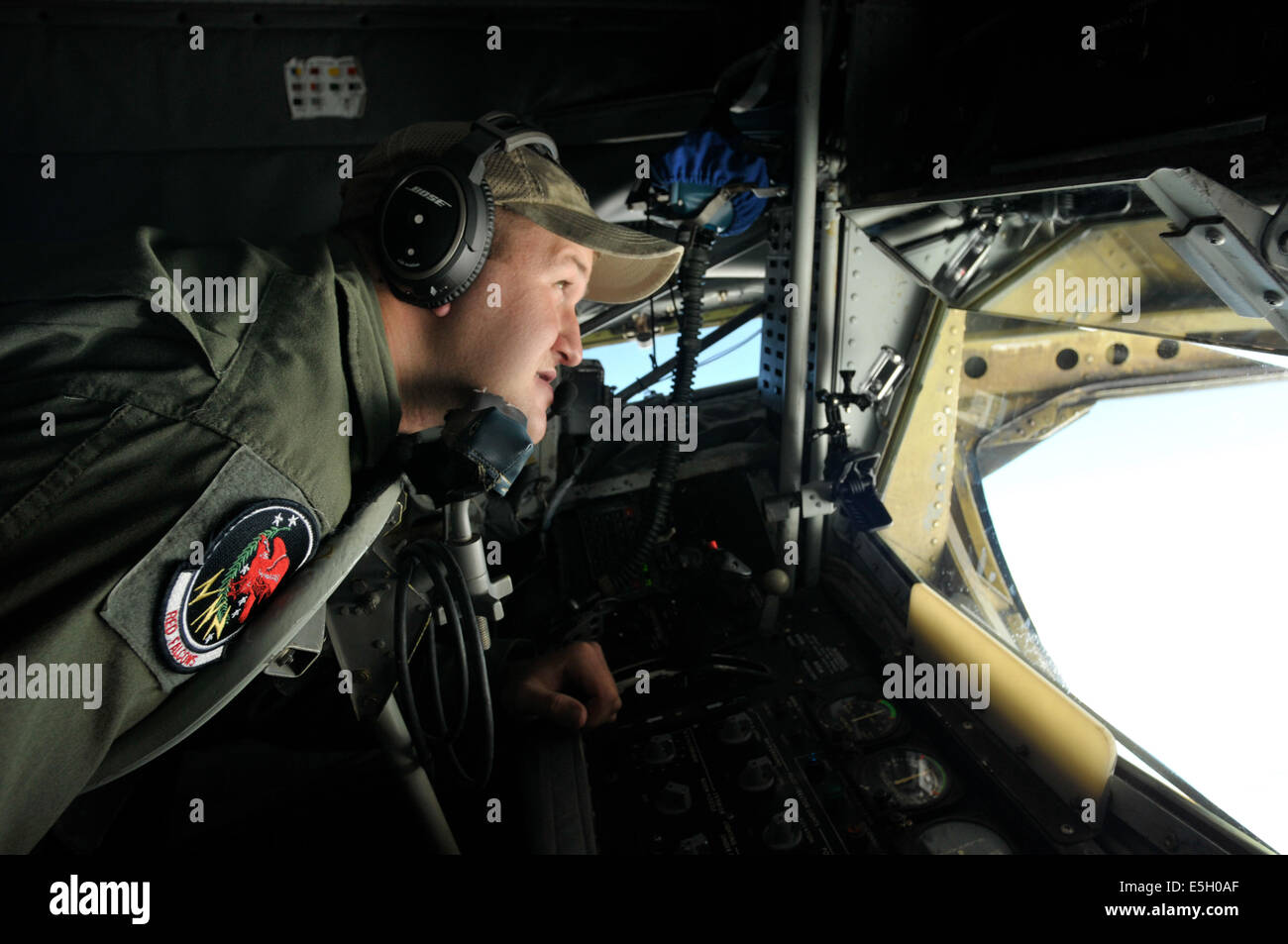 U.S. Air Force Airman 1st Class Ben Sedlacek, a KC-135 Stratotanker ...