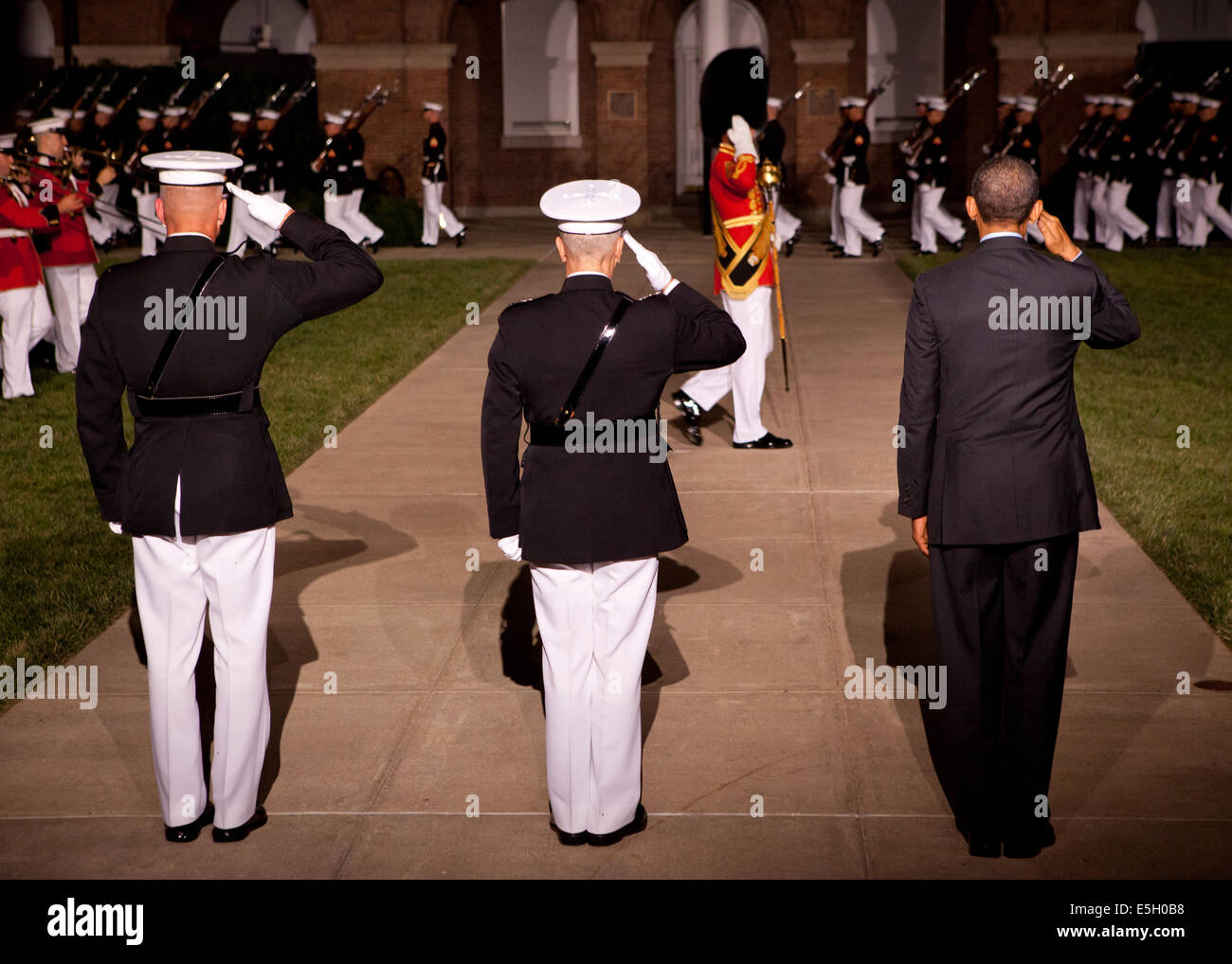 From left, the Commanding Officer of Marine Barracks Washington (MBW ...