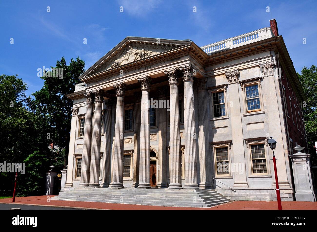 PHILADELPHIA, PENNSYLVANIA: The classical style facade of the 1795 ...