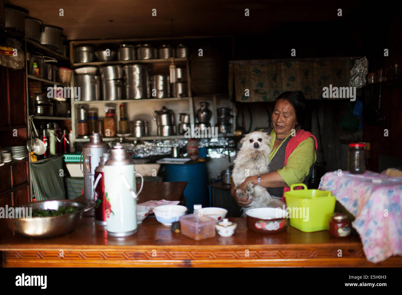 Sherpa's working in the Everest region in Nepal. Sherpa people are an ...