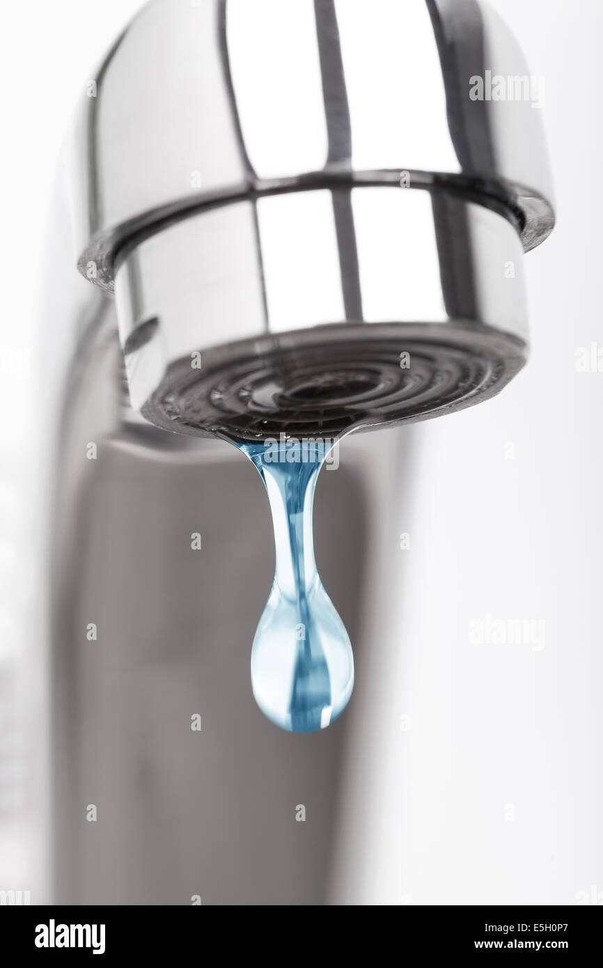 Faucet and water drop Stock Photo - Alamy